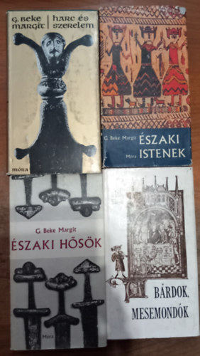Libri Antikvár Könyv: 4 db kötet:Bárdok, mesemondók+Északi istenek+Harc és szerelem+Északi hősök ...