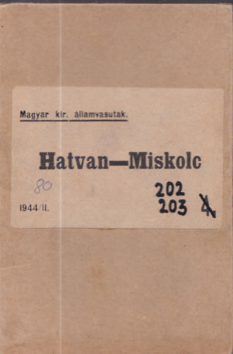 Libri Antikvár Könyv: Vasútvonal rajz mozdonyvezetők részére: Hatvan ...